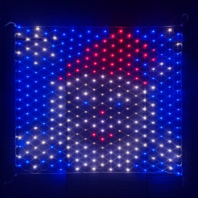 Snowtime 1.2m x 1.3m LED Santa Claus Net Curtain Light | DIY at B&Q