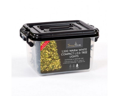 Snowtime 1500 LEDs Compact Lights with Timer (1500 LED's, Warm White)