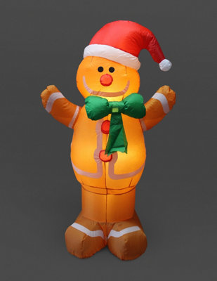 Snowtime 2.4M Giant Inflatable Gingerbread Man Christmas Display ...