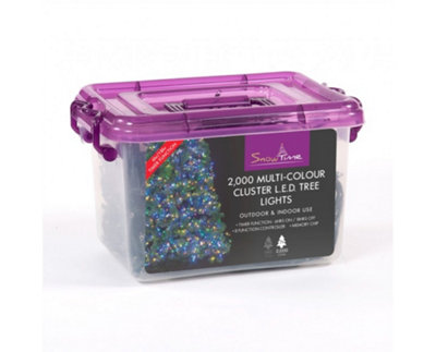 Snowtime 2000 Multi-Function Cluster LED Lights in Multicolour - 16m ...