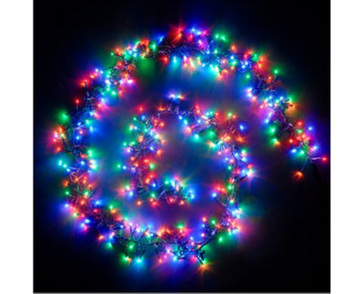 Snowtime 2000 Multi-Function Cluster LED Lights in Multicolour - 16m ...