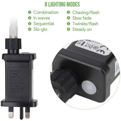 Snowtime 240 Multi Function LED String Lights in Red Indoor / Outdoor