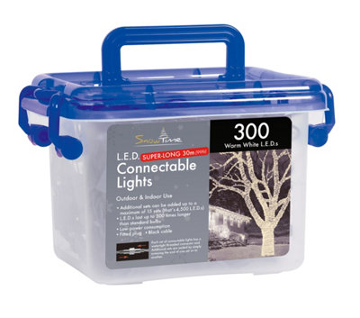 Snowtime 300 Connectable String LED Lights in Warm White