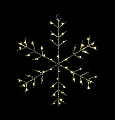 Snowtime 30cm Snowflake LED Indoor Battery Operated Christmas Light ...