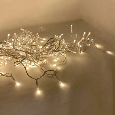 SnowTime 400 Ice White LED Icicle Chasing Lights with Timer