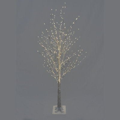 Snowtime 4ft / 120cm White Modelling Micro Dot Tree with 500 Warm White ...
