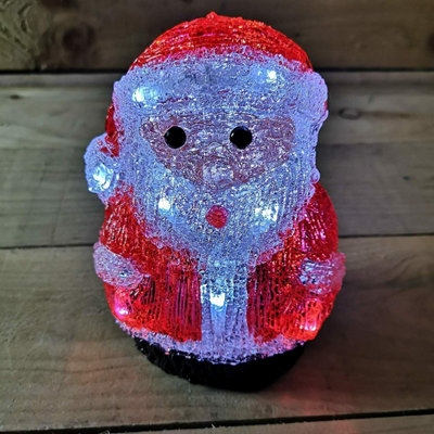Snowtime Acrylic LED Christmas Figure - 19cm Santa