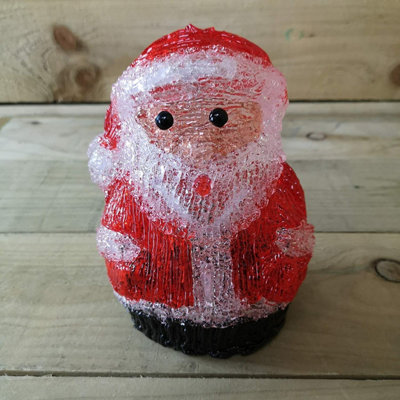 Snowtime Acrylic LED Christmas Figure - 19cm Santa