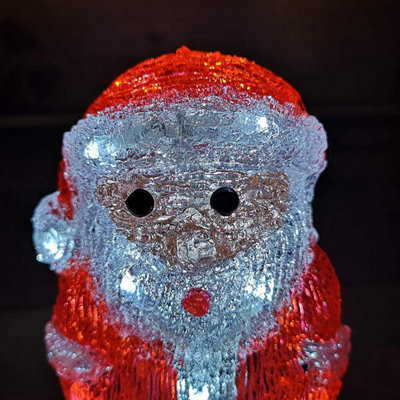 Snowtime Acrylic LED Christmas Figure - 19cm Santa