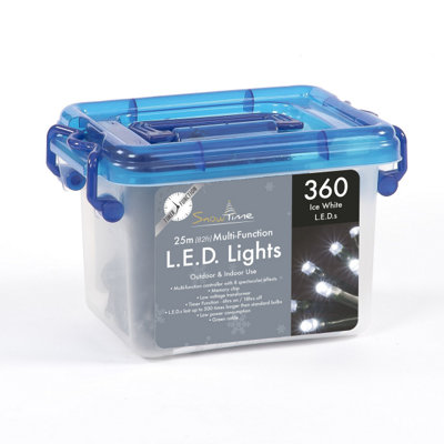 SnowTime CL09699 360 Blue LED Cluster Multi-Function Christmas Lights ...
