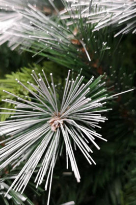 SnowTime Frosted Glacier 7ft Artificial Christmas Tree With Pinecones