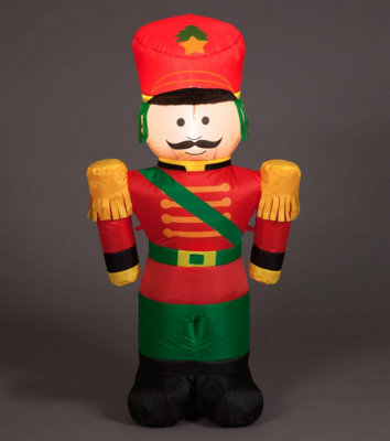 Snowtime Indoor Outdoor Christmas LED 120cm Inflatable Nutcracker LEDs ...