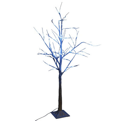 Snowtime Outdoor or Indoor Birch Tree with Ice White LEDs - 2.4M - 136 ...