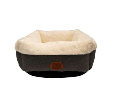 Snug & Cosy Ivory Box Puppy or Cat Bed