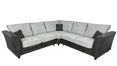 Snug Furniture Bella 2C2 Large Corner Full-Back Black/Grey