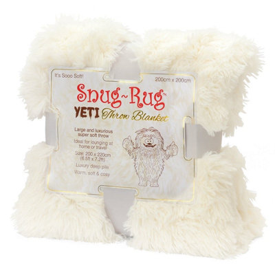 Snug Rug Snug Rug Yeti Deep Pile Faux Fur Throw Blanket Fluffy Soft ...