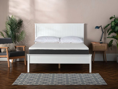 Snuggle Beds Charles Wooden Bed Frame - White - Single