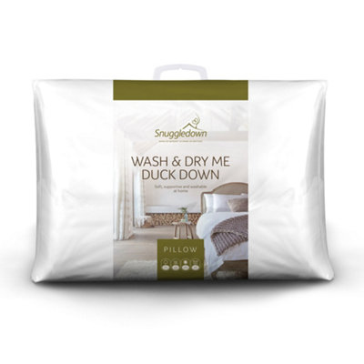 Snuggledown Wash And Dry Me Duck Down Pillow, Medium Support, 1 Pack
