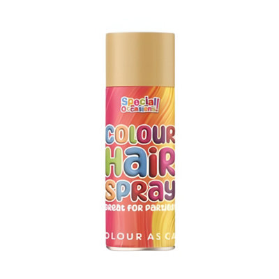 SO Party Colour Hair Spray Temporary Gold Hair Colour For Parties And ...