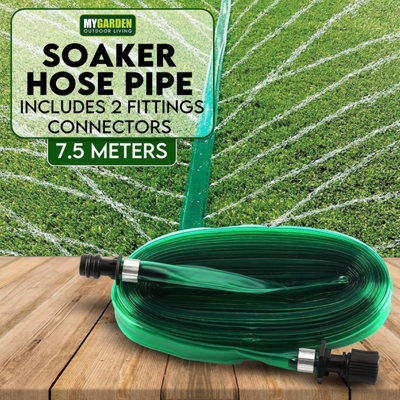 Soaker Hose 7.5 M Flexible Garden Soaker Hoses, Drip, Leaky, Irrigation ...