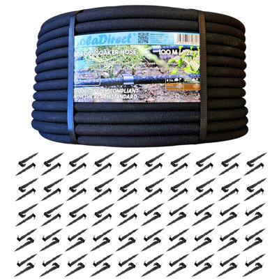 Soaker Hose, Porous Pipe, 100 m / 328 ft Long, REACH Compliant, Water ...