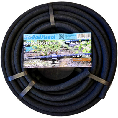 Soaker Hose, Porous Pipe, 50 m / 164 ft Long, REACH Compliant, Water ...
