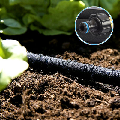 Soaker Hose, Porous Pipe, 7.5 m / 24.6 ft Long with Connectors, REACH ...