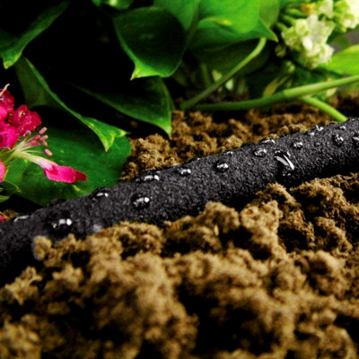 Soaker Hose, Porous Pipe, 7.5 m / 24.6 ft Long with Connectors, REACH ...