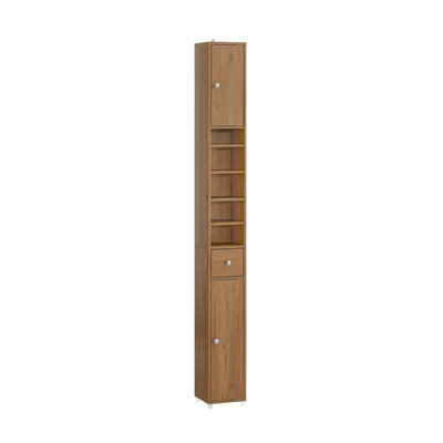 SoBuy BZR34-PF,Tall Bathroom Cabinet,Slim Bathroom Storage Unit ...
