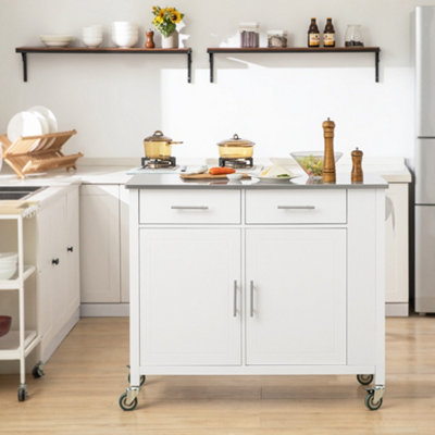 SoBuy FKW108-W, Kitchen Storage Trolley Cart Kitchen Cabinet Cupboard ...