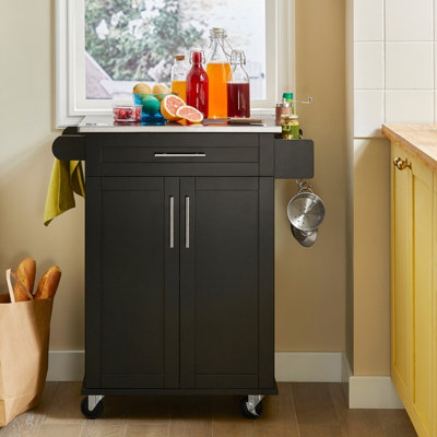 SoBuy FKW110-SCH, Kitchen Cabinet Kitchen Storage Trolley Cart with ...