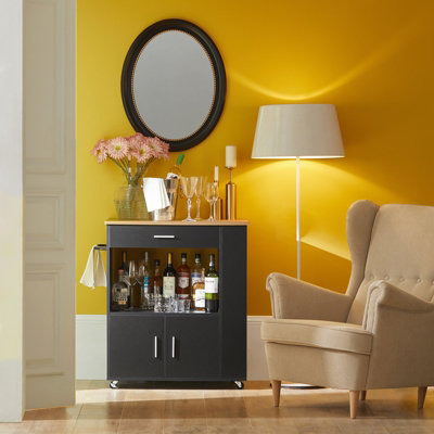 SoBuy FKW113-SCH, Kitchen Trolley Cart Storage Trolley Serving Trolley ...