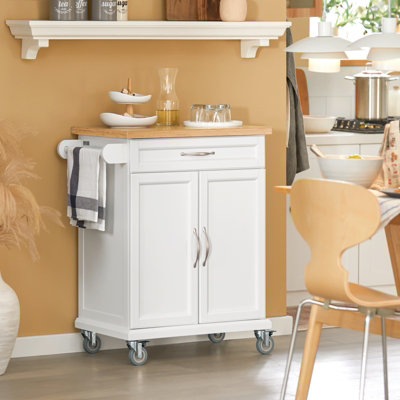 SoBuy FKW13-NW, Kitchen Cabinet Kitchen Storage Trolley Cart with ...