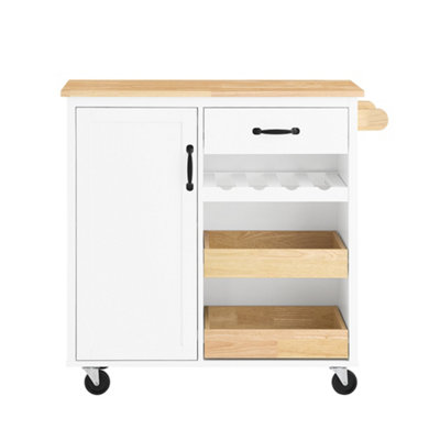 SoBuy FKW131-NW, Rolling Kitchen Storage Islands & Carts Storage ...