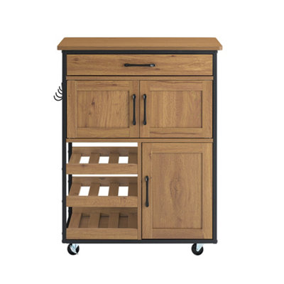 SoBuy FKW134-N, Kitchen Trolley with Wheels Multi-Functional Storage ...