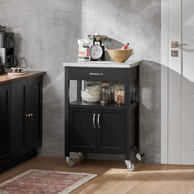 SoBuy FKW22-SCH, Kitchen Trolley Cart Storage Trolley Serving Trolley ...
