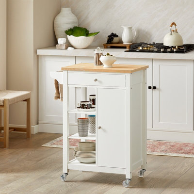 SoBuy FKW46-NW, Kitchen Trolley Kitchen Serving Storage Trolley Cart
