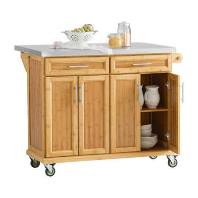SoBuy FKW69-N,Kitchen Island Rolling Ktchen Storage Trolley with ...