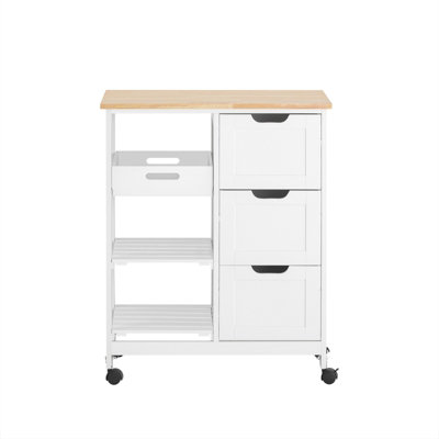 SoBuy FKW79-W, Kitchen Storage Trolley Cart Storage Trolley Serving ...