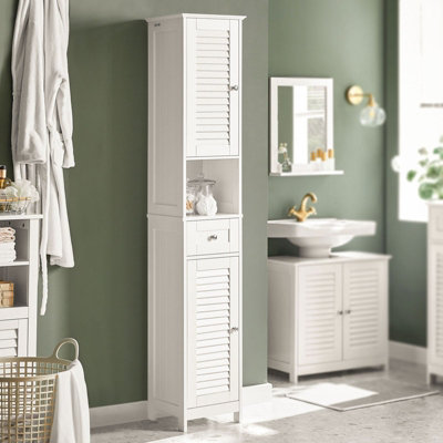 SoBuy FRG236-W, Tall Bathroom Storage Cabinet Freestanding Bathroom ...
