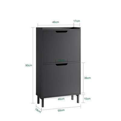 SoBuy FSR151-SCH, 3 Flip-drawers Shoe Cabinet Shoe Rack Shoe Storage ...