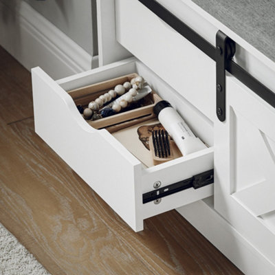 SoBuy FSR153-W, Hallway Shoe Bench Shoe Rack Shoe Cabinet with a ...