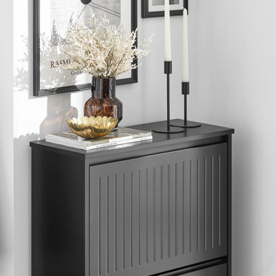 SoBuy FSR165-H-SCH, 3 Flip-drawers Shoe Cabinet Shoe Rack Shoe Storage ...