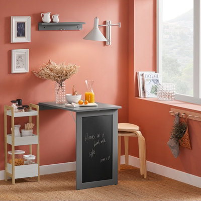 SoBuy FWT20-HG, Wall-mounted Drop-leaf Table, Folding Table Desk with ...