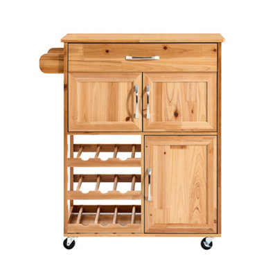 SoBuy Kitchen Trolley with 1 Drawer 75x38x86cm Rustic FKW45-N