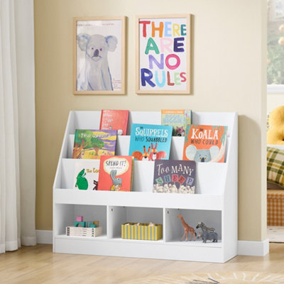 SoBuy KMB118-W, Kids Bookshelf Children's Bookshelf with 3 Storage ...