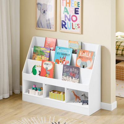 SoBuy KMB118-W, Kids Bookshelf Children's Bookshelf with 3 Storage ...