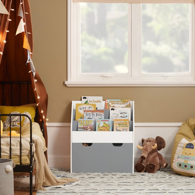 SoBuy KMB17-HG, Children Kids Bookcase Storage Display Rack Organizer ...