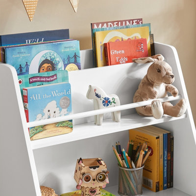 SoBuy KMB34-W, Children Bookcase Toy Shelf Storage Display Shelf Rack ...