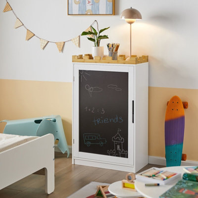 SoBuy KMB43-W, Children Storage Chest with Blackboard, Children ...